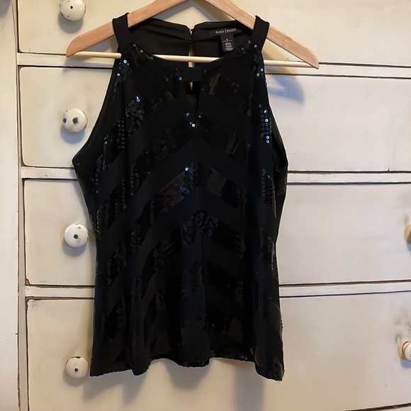 White House Black Market | Tops | Whbm Sequin Halter Top With Keyhole ...